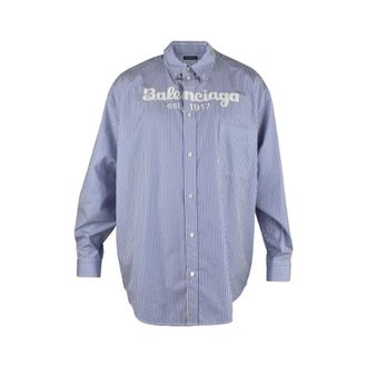 Balenciaga Herren, Shirts, Blau, MGr&ouml;&szlig;e