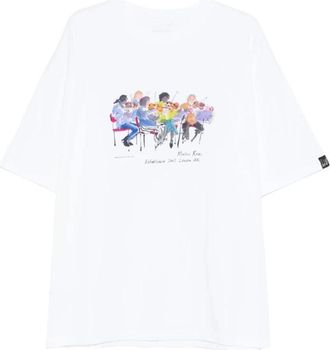Martine Rose Homme, Tops, Blanc, Taille: S T-Shirt Ras du Cou avec Imprim&eacute; Graphique