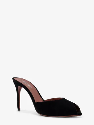 PARIS TEXAS Womens Vera Suede Sandals Black