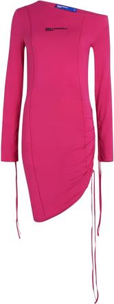 Karl Lagerfeld robe asymétrique à épaules dénudées - Rose