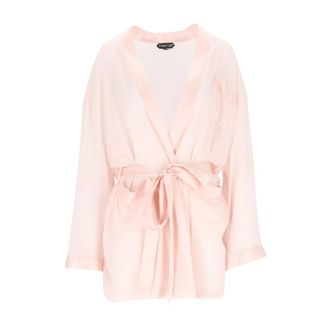 Tom Ford Seiden-Satin-Morgenmantel - - Nightwear & Lounge - Damen - Rosa - XS