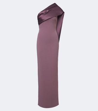 Solace London One-Shoulder-Robe Audran aus Cr&ecirc;pe