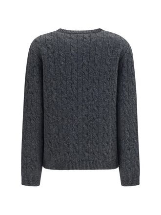 Valentino Womens Virgin Wool Sweater Antracite Melange Merino Ovis Aries