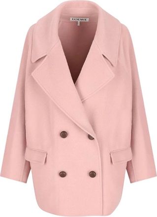 Loewe Femme, Manteaux, Rose, Taille: 36 FR Manteau court crois&eacute;