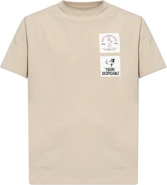 Iceberg Homme, Tops, Beige, Taille: 2XL T-Shirt Avec Patchs