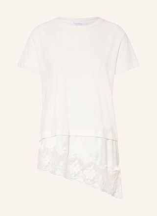 Rich & Royal T-Shirt Im Materialmix weiss