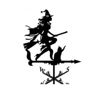 Generic Wetterfahne Aus Schwarzem Metall, Windrichtungsanzeiger f&uuml;R Schuppen, Garten, Terrasse, Dekoration, Windrichtungsanzeiger f&uuml;R Den Au&szlig;Enbereich(A20)