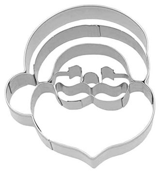 RBV BIRKMANN Birkmann, Emporte-pi&egrave;ce en forme de t&ecirc;te de P&egrave;re No&euml;l, pour d&eacute;couper et d&eacute;corer des biscuits, des massepades et des fondants, en acier inoxydable, pas