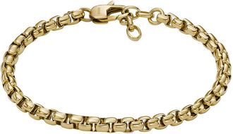 Fossil Herren-Gliederarmband All Stacked Up Edelstahl goldfarben, JF04561710