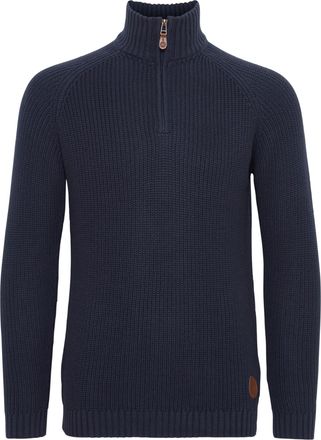 Solid SDXenox Herren Strickpullover Troyer Grobstrick Pullover mit Stehkragen 100% Baumwolle Regular fit, Größe:2XL, Farbe:Insignia Blue (1991)