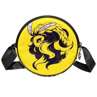 Generic Sac &agrave; bandouli&egrave;re Circle pour femme, petit sac &agrave; bandouli&egrave;re avec fermeture &eacute;clair, bretelles r&eacute;glables, sac &agrave; main rond d&eacute;contract&eacute; pour femmes et fi