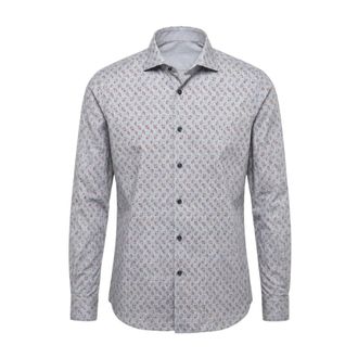 Xacus Homme, Chemises, Gris, Taille: L Chemise Sport &agrave; imprim&eacute;