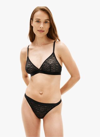Tommy Hilfiger Soutien-gorge triangle &agrave; dentelle et motif l&eacute;opard