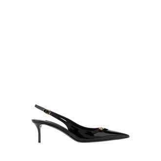 Dolce & Gabbana Escarpin &agrave; bride arri&egrave;re pointu - Femme - Chaussures - Noir - Taille: 37 EU