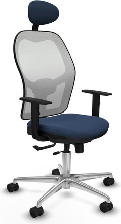 Piqueras y Crespo Jorquera B&uuml;rostuhl mit 1D-Armen, h&ouml;henverstellbare Lendenwirbelst&uuml;tze und festes Kopfteil, ausgestattet mit Syncro/Traslack und injiziertem Schaumstof