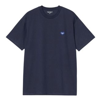 Carhartt Work in Progress Homme, Tops, Bleu, Taille: XL T-shirt en coton graphique Heart II