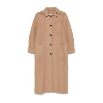 Max Mara Aldo Single-Breasted Coat - - Coats - Damen - Beige - S