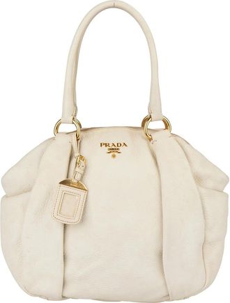 Prada Crossbody Bags - Prada White Calfskin Vitello Handbag - Gr. unisize - in Wei&szlig; - f&uuml;r Damen