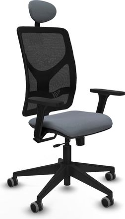 Piqueras y Crespo B&uuml;rostuhl mit 24-Stunden-Nutzungszertifikat, mit 3D-Armen, h&ouml;henverstellbare Lendenwirbelst&uuml;tze und festes Kopfteil, ausgestattet mit Syncro/Traslack.