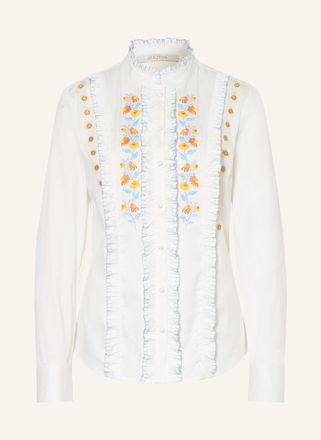 Herzen&rsquo;s Angelegenheit Herzens Bluse Mit R&uuml;schen weiss