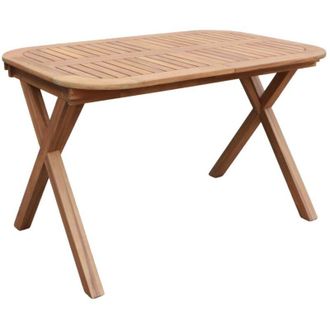 Sweeek Table de jardin extensible bois dacacia 4-6 places 120/180cm naturel - Tanzo