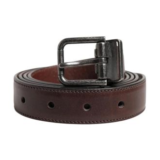 Dolce & Gabbana Lederg&uuml;rtel mit Metallschnalle - - Accessories - Herren - Braun - ONE SIZE