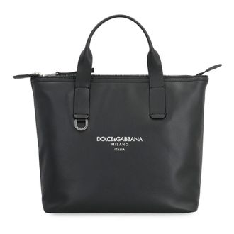 Dolce & Gabbana Piccola Shopper aus Glattleder - - Bags - Herren - Schwarzk - ONE SIZE