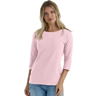 Hanes Damen T-Shirt mit Raglanärmeln aus Stretch-Baumwolle Hemd, Paleo Pink, XX-Large