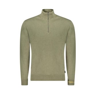 Pepe Jeans London Half Zip Sweater - - Knitwear - Herren - Gr&uuml;n - 2XL