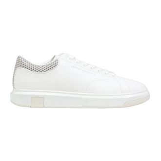 A|X Armani Exchange Homme, Chaussures, Blanc, Taille: 43 1/2 EU Baskets avec d&eacute;tail &agrave; larri&egrave;re