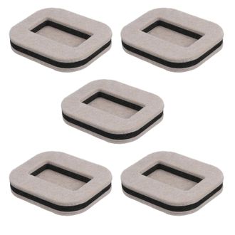 Artibetter 5 St&uuml;ck Filz M&ouml;belgleiter f&uuml;r Rollen rutschfeste Antirutschpads Bodenschonend Filzbelegte Rollenhalter f&uuml;r Hartholz Fliesen und Teppich
