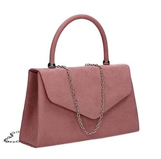 Swankyswans Kendall Suede, Pochette Femme, Rose poudré, Taille Unique