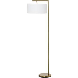 HOMCOM Stehlampe Wohnzimmer Stehleuchte mit Lampenschirm aus Stoff Standlampe mit E27 Fassung f&uuml;r Wohnzimmer Schlafzimmer, exkl. Gl&uuml;hbirne - Homcom