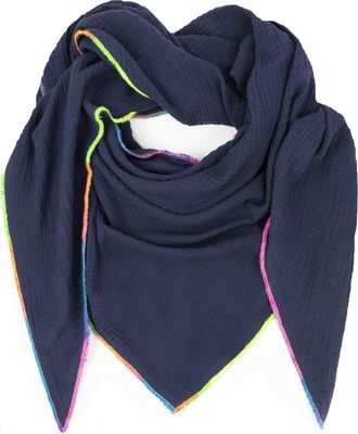 Glamexx24 XXL Schal f&uuml;r Damen oder Herren. Baumwollschal mit Farbverlauf an der Naht. Winterschal. Sehr warm und weich auf der Haut Made Italy