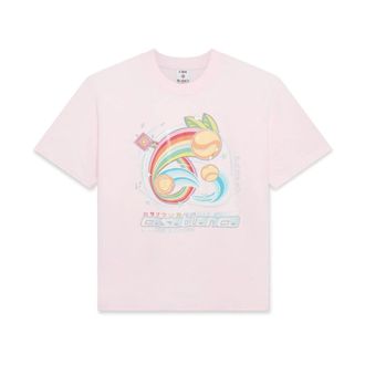 Casablanca Femme, Tops, Rose, Taille: 42 FR T-shirt Graphique &Eacute;l&eacute;gant Waw25Jts04603