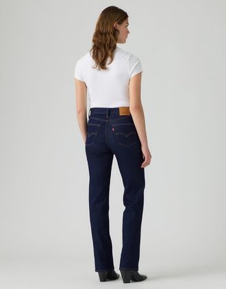 Levi's 723 High-Rise Straight Jeans in Dunkelblau