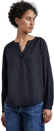 Street One A345112 Chemisier Tunique de Couleur Unie, Bleu foncé, 36 Femmes