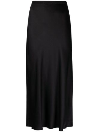 Anine Bing jupe Bar en soie - Noir