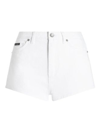 Dolce & Gabbana short à plaque logo - Blanc