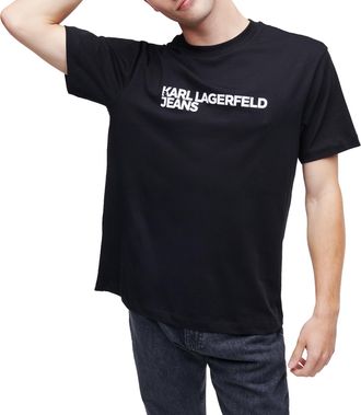 Karl Lagerfeld REGULAR FIT KURZARM T-Shirt, SCHWARZ, XL