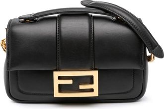Fendi mini sac porté épaule Apolo Chain Baguette (2010-2025) - Noir