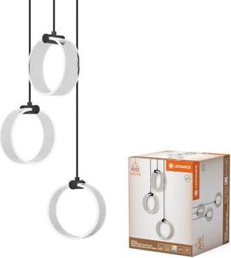 Ledvance Decor Circle dekorative Pendelleuchte, 3-flammig, PL, 20W, 1300lm, 3000K/4200K/6500K, warmwei&szlig;/kaltwei&szlig;/Tageslicht, Click-CCT Schalter, IP20, Kunststo