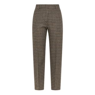 Seventy Pantalone fantasia in pura lana - - Trousers - Damen - Braun - M