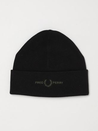 Fred Perry Baumwoll-Beanie mit gesticktem Logo und Umschlag