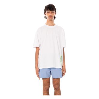 Lacoste Back Tennis Print Loose Tee - - Tops - Herren - Wei&szlig; - 2XL