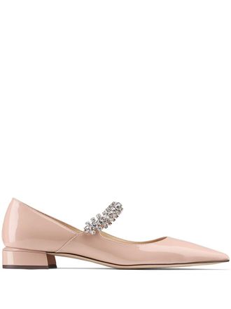 Jimmy Choo London ballerines à ornements en cristal - Rose