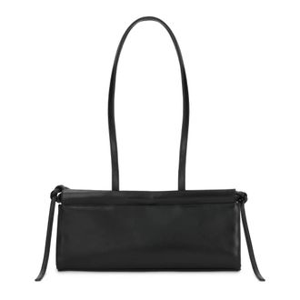 Kazar Kazar Studio Schwarze Leder-Baguette-Tasche mit Kordelzugverschluss - - Bags - Damen - Schwarzk - ONE SIZE