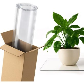 Tulup Tischfolie Transparent - 160x80 cm - Tischfolie Lebensmittelecht, M&ouml;bel Schutzfolie, Klar und Abwaschbar - Schutzfolie 2mm, pvc Tischschutz
