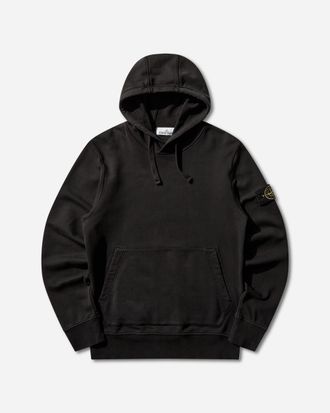 Stone Island Men s Organic Cotton Fleece Hoodie Black
