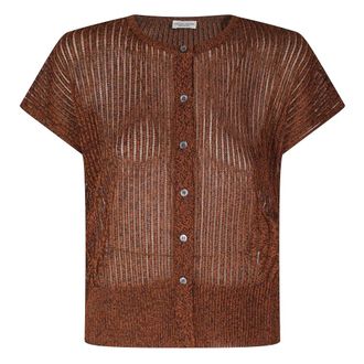 Roberto Collina Femme, Pulls, Brun, Taille: 40 FR Cardigans